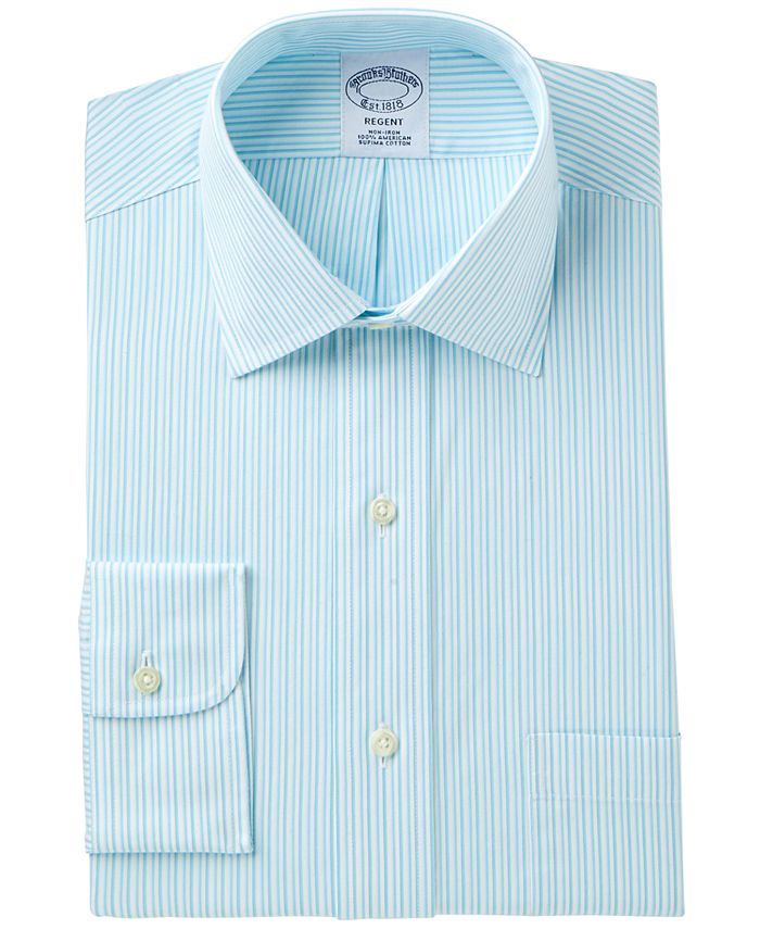 Brooks Brothers Men's Regent Slim-Fit Non-Iron Pinpoint Stripe Dress ...