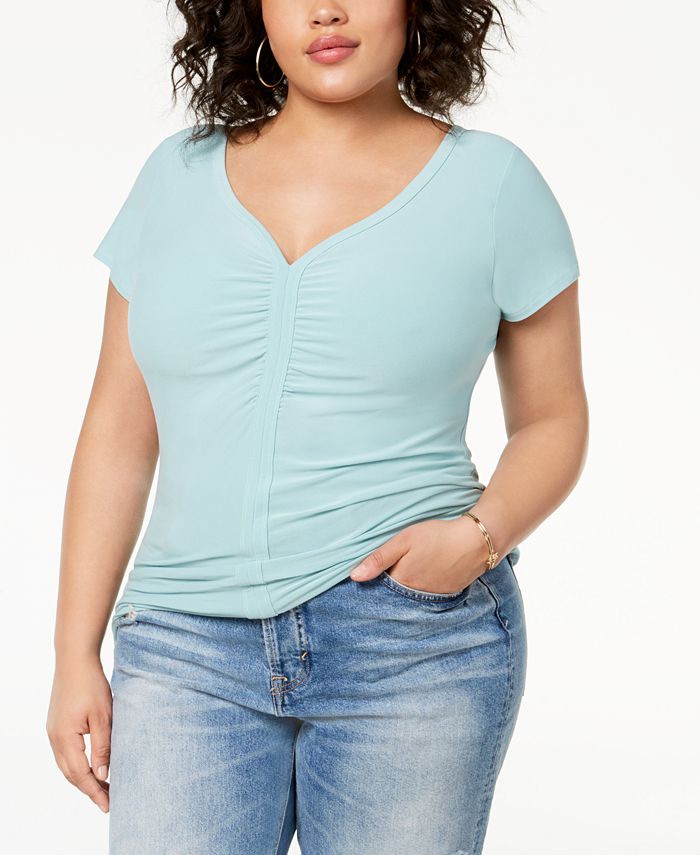Planet Gold Trendy Plus Size Ruched Top - Macy's