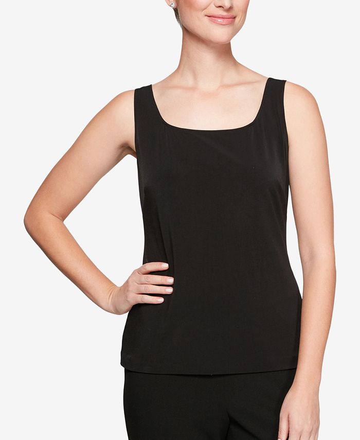 Alex Evenings Petite Printed Embroidered-Mesh Jacket & Shell - Macy's