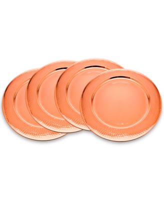 Godinger 4-Pc. Hammered Copper Charger Set - Macy's