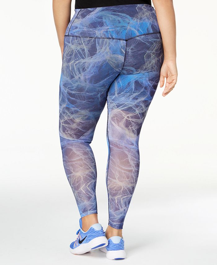 Nike Plus Size Power Printed Mesh High-Rise Compression Leggings - Macy's