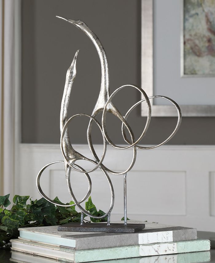 Uttermost Admiration Silver-Finish Bird Sculpture - Macy's