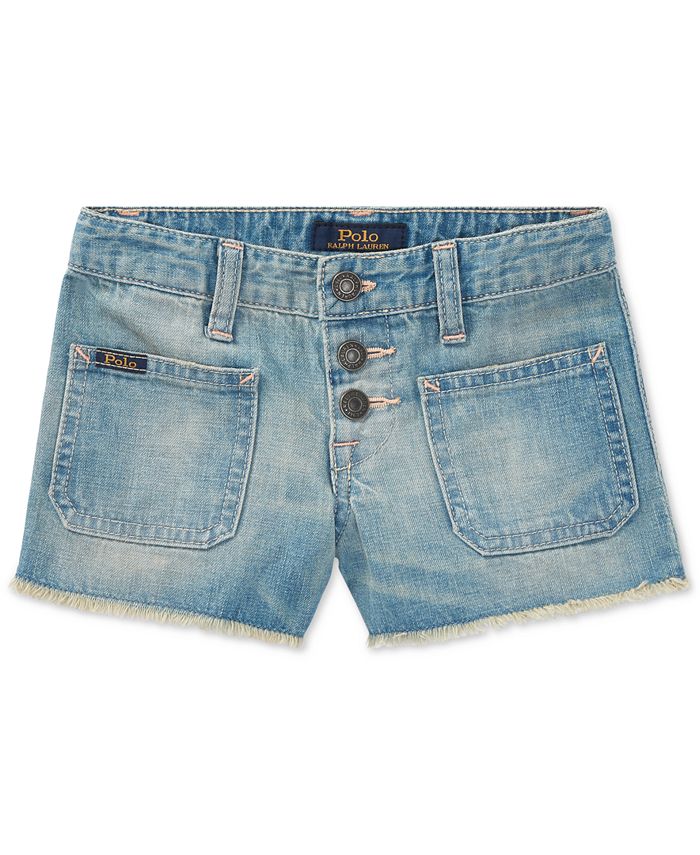 Polo Ralph Lauren Cotton Denim Shorts, Toddler Girls - Macy's