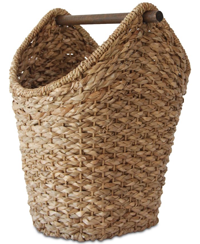 3R Studio Braided Oval Tissue Basket with Wood Handle - Macy's