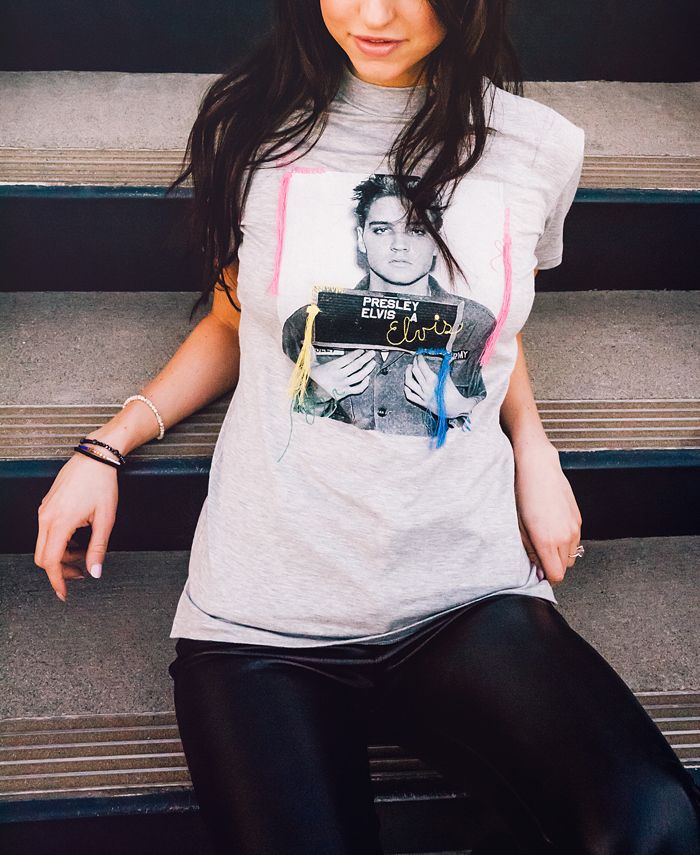 True Vintage Elvis Graphic Tassel-Detail T-Shirt - Macy's