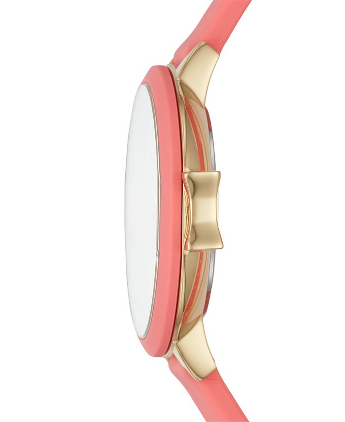 kate spade new york Women's Park Row Pink Silicone Strap Watch 34mm ...
