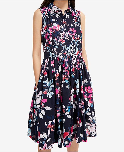 French Connection Cotton Floral-Print Dress & Reviews - Dresses - Women ...