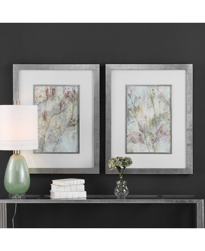 Uttermost Flower Dreams 2-Pc. Pastel Print Wall Art Set - Macy's