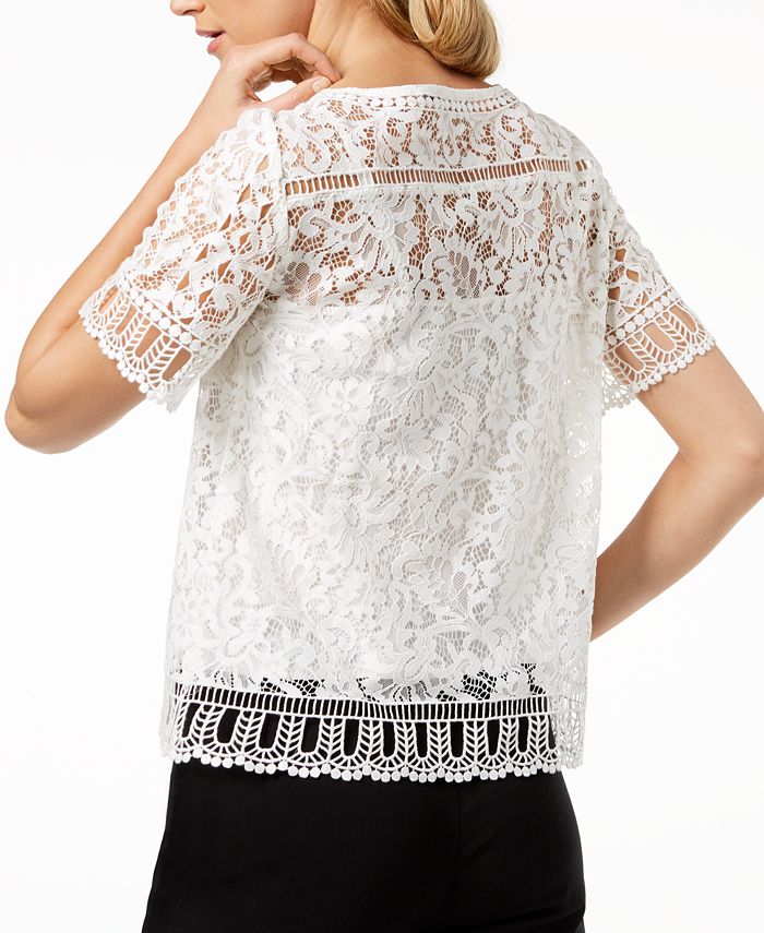 French Connection Lace Top - Macy's