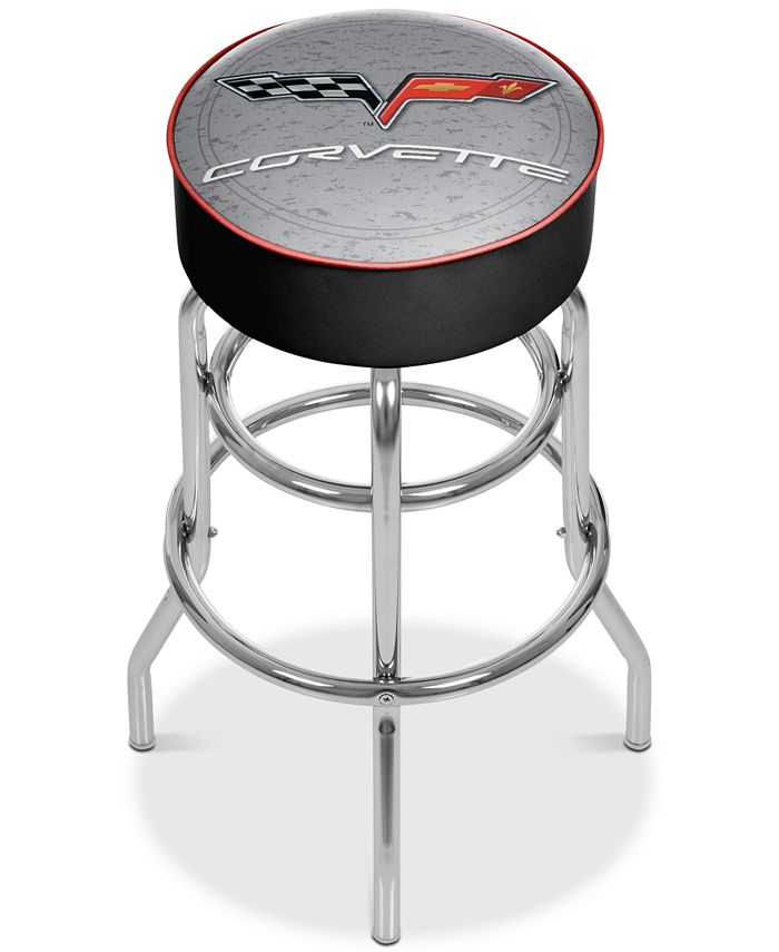 Furniture Corvette C6 Padded Bar Stool - Silver - Macy's