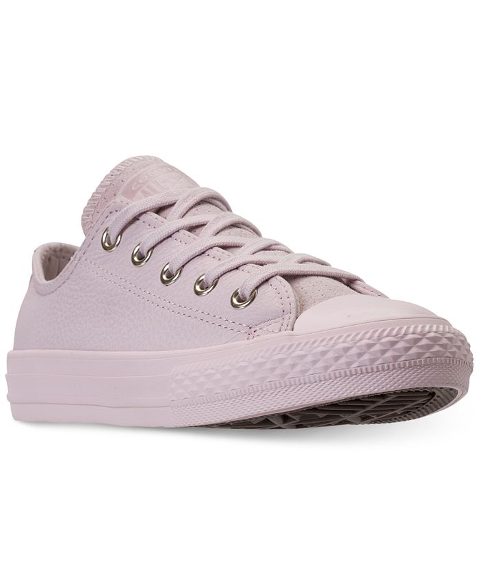 Converse Big Girls' Chuck Taylor All Star Leather Ox Casual Sneakers ...