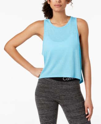 Calvin Klein Performance Epic Knit High-Low Tank Top - Macy's