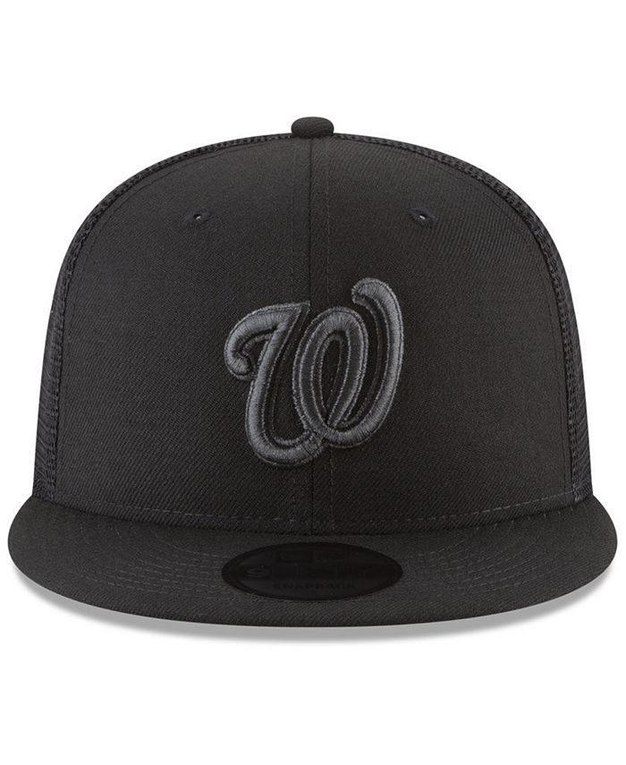 New Era Washington Nationals Blackout Mesh 9FIFTY Snapback Cap - Macy's