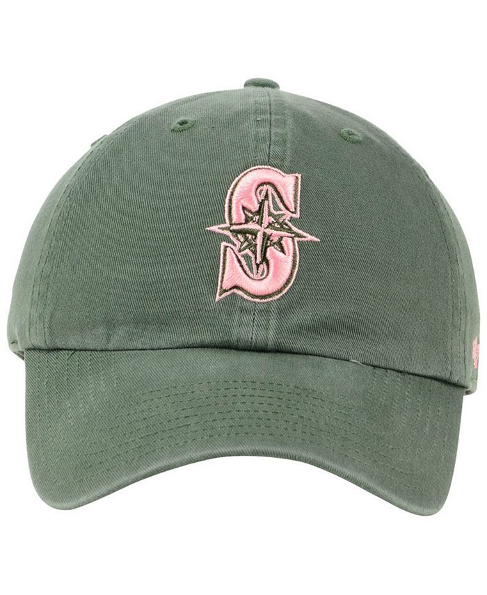 '47 Brand Seattle Mariners Moss Pink CLEAN UP Cap - Macy's