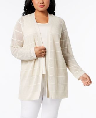 Calvin Klein Plus Size Sheer Cardigan - Macy's