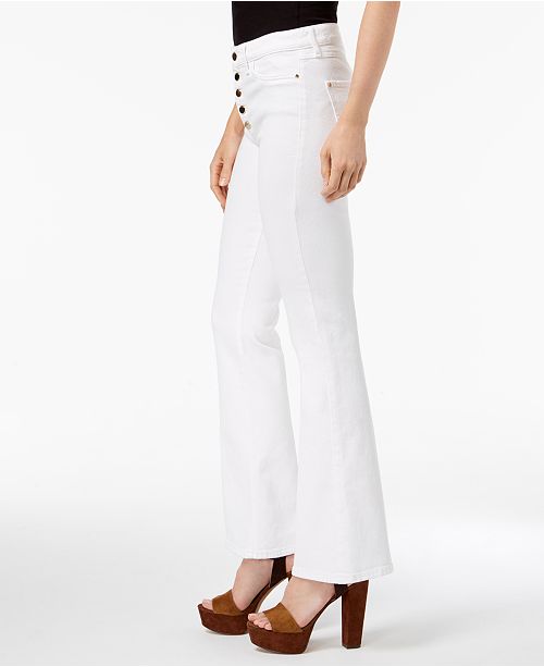 GUESS Gilded White 1981 Flared Button-Fly Jeans & Reviews - Jeans ...