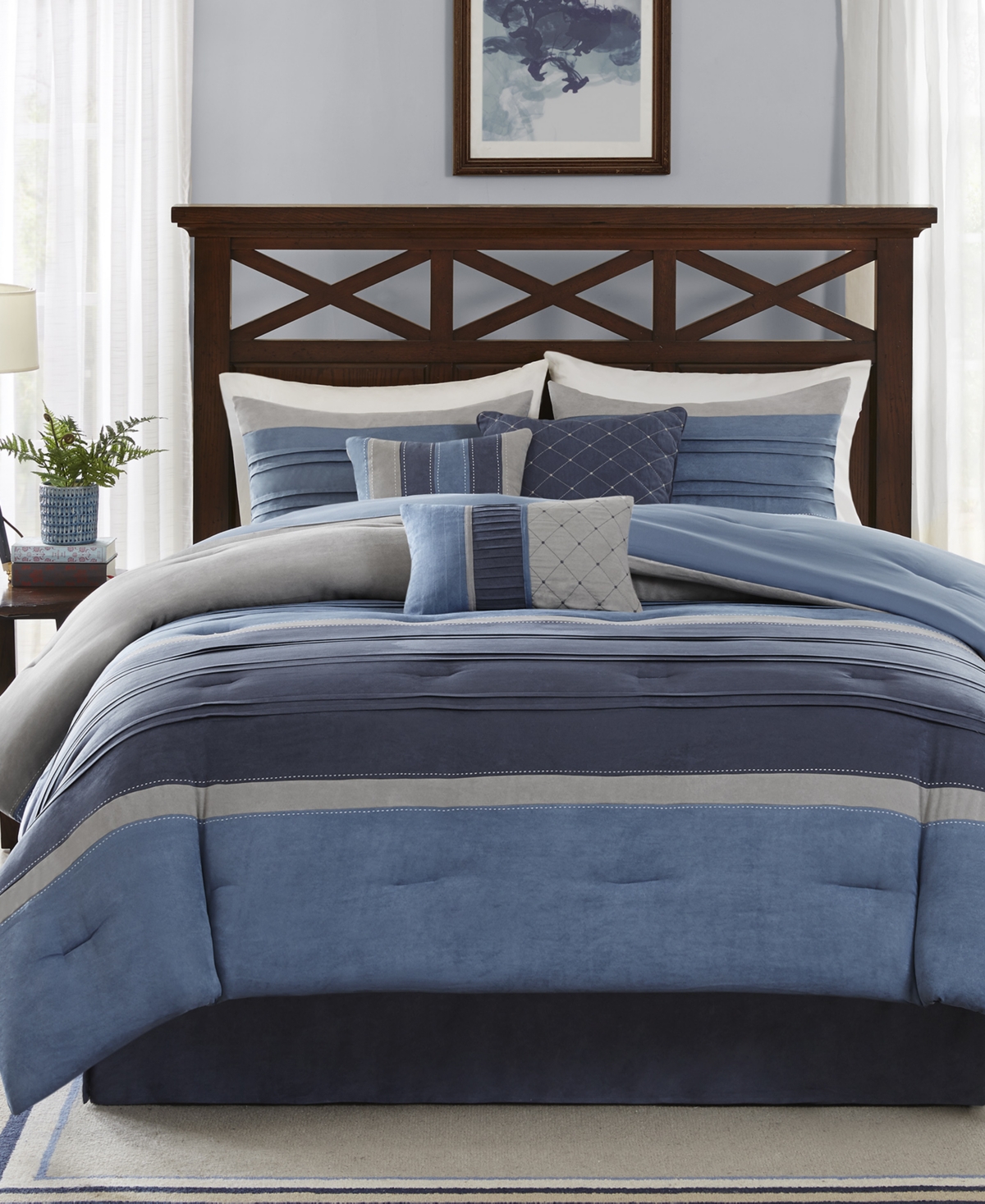 Click here for Madison Park Collins Faux-Suede 7-Pc. Comforter Se... prices
