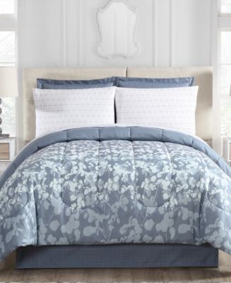 Ellison First Asia Silhouette Floral 8-Pc. Queen Comforter Set - Macy's