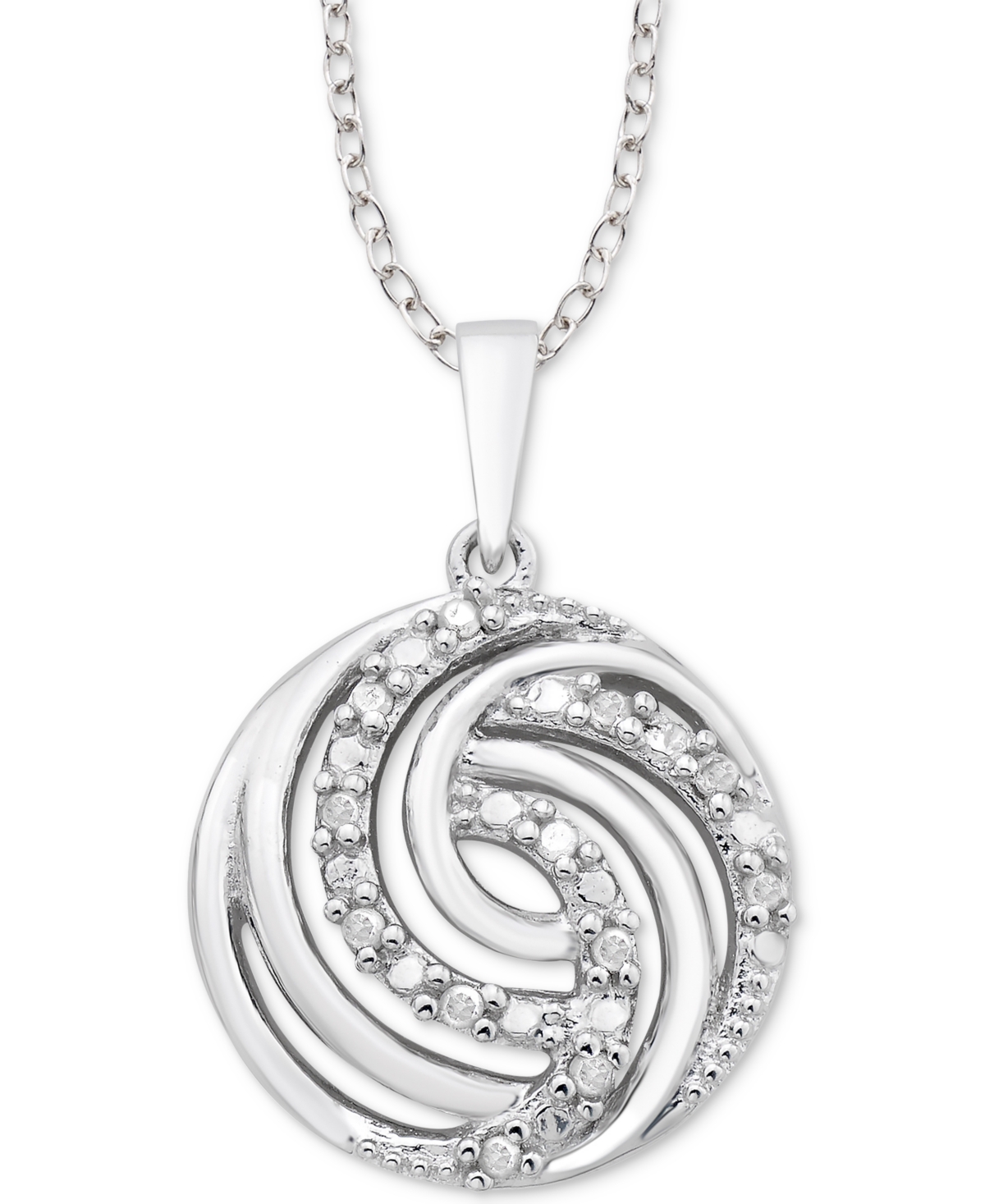 Click here for Diamond Swirl 18 Pendant Necklace (1/10 ct. t.w.)... prices