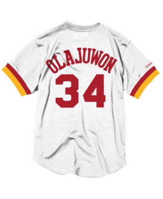 Mitchell & Ness Men's Hakeem Olajuwon Houston Rockets Name and Number ...