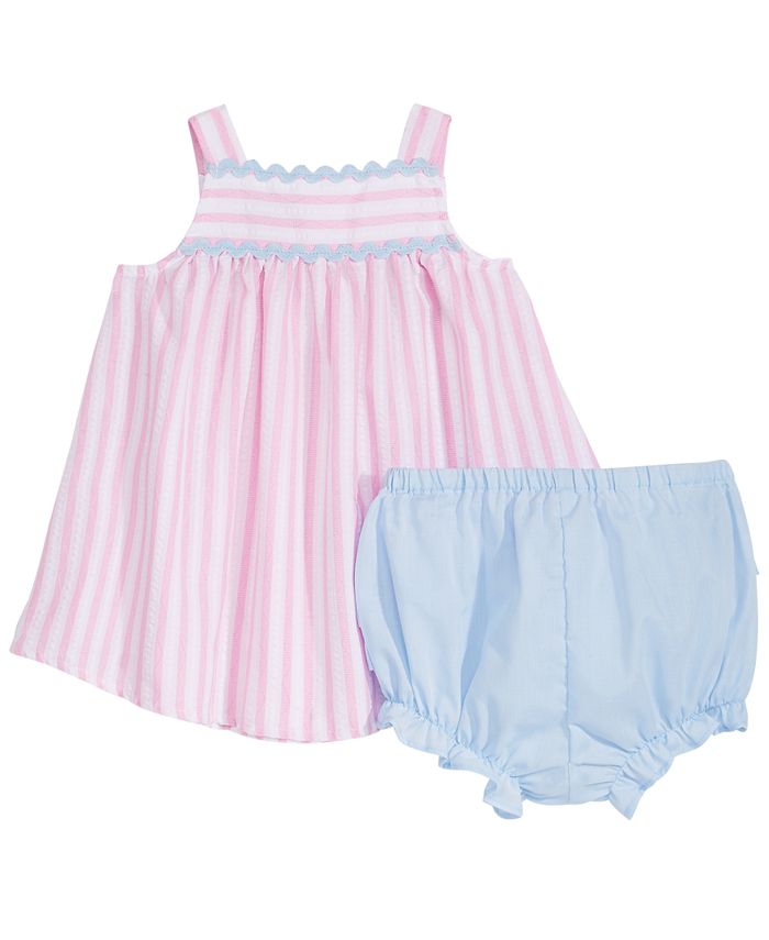 Marmellata Baby Girls 2-Pc. Striped Tank Dress & Diaper Cover Set - Macy's