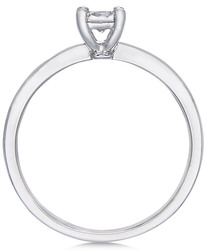 Promised Love Diamond Solitaire Ring (1/5 ct. t.w.) in 10k White Gold ...