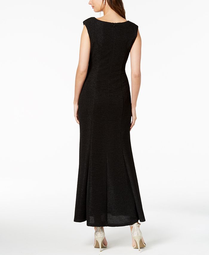 Connected Textured Mesh-Inset Gown - Macy's