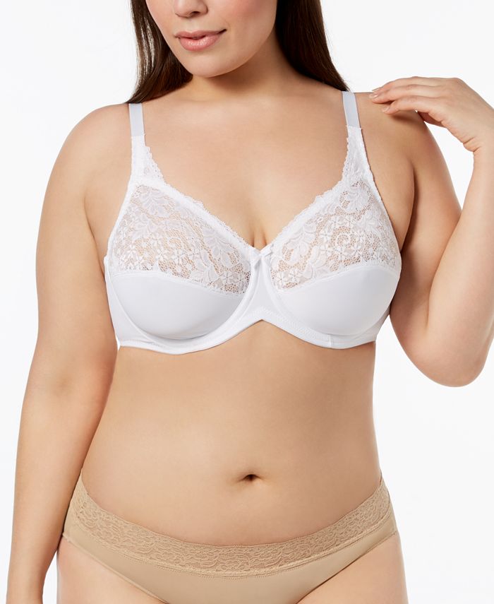 Lilyette Minimizer Comfort Lace Underwire Bra 428 Macys