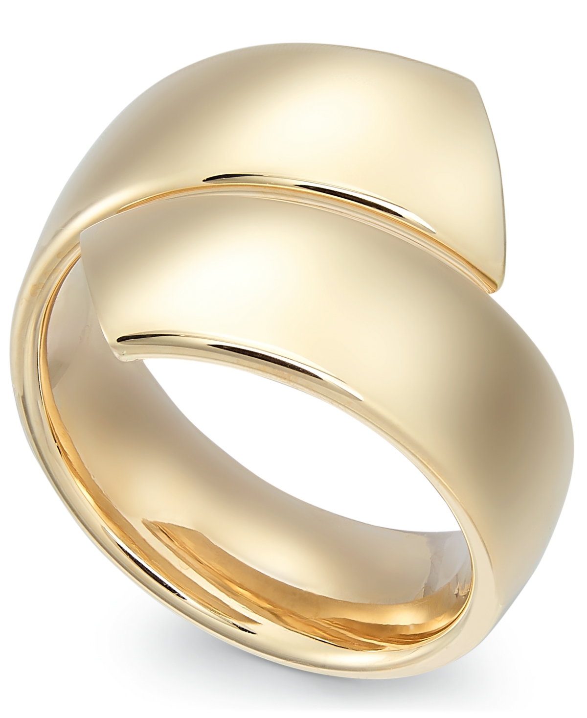 Click here for Italian Gold Bypass Ring in 14k Yellow Gold and 14... prices