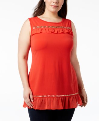 Belldini Plus Size Embellished Tunic Top - Macy's