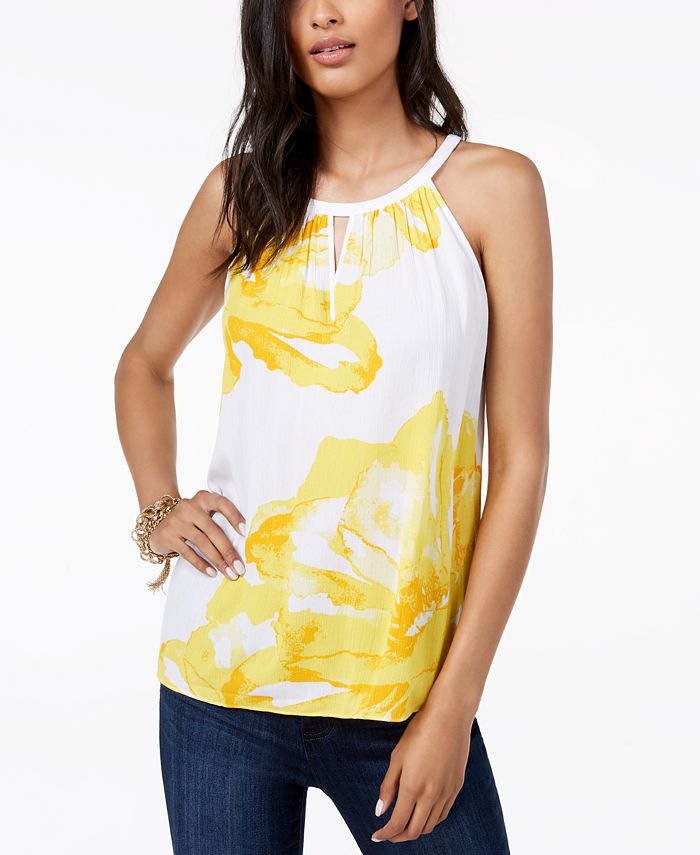 INC International Concepts I.N.C. Sleeveless Printed Top, Created for ...