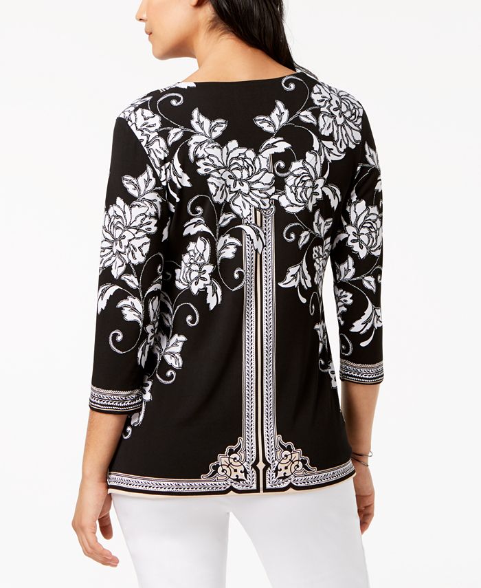 JM Collection Embellished Tunic, Created for Macy's - Macy's
