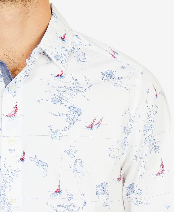 Nautica Men's Map-Print Classic Fit Shirt - Macy's