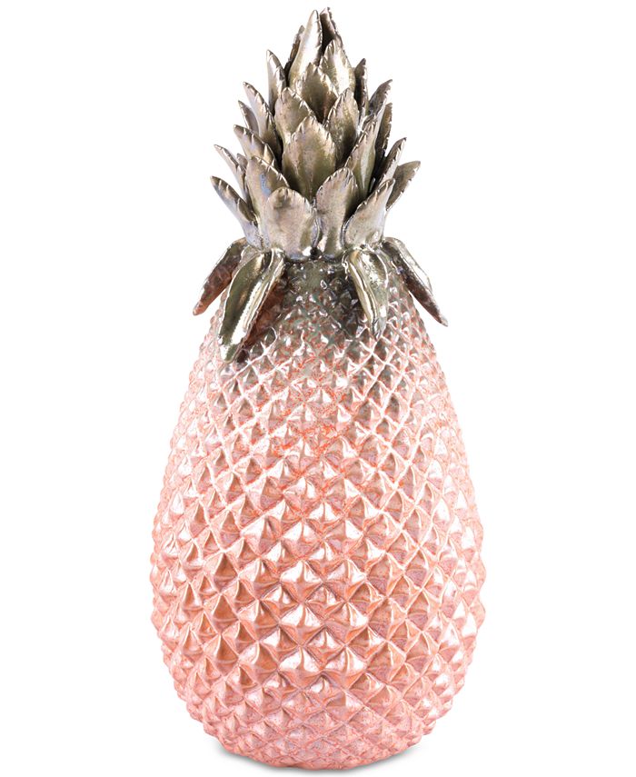Zuo Metallic Large Pineapple Green & Pink - Macy's