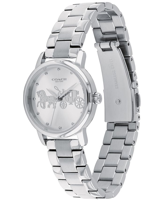 COACH Women's Grand Stainless Steel Bracelet Watch 28mm - Macy's