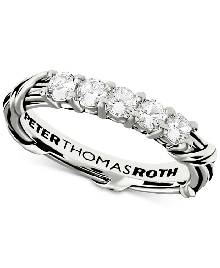 Peter Thomas Roth White Sapphire Ring (5/8 ct. t.w.) in Sterling Silver ...