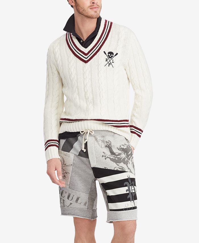 Polo Ralph Lauren Men's Vintage Patchwork 6-1/2" Fleece Shorts - Macy's