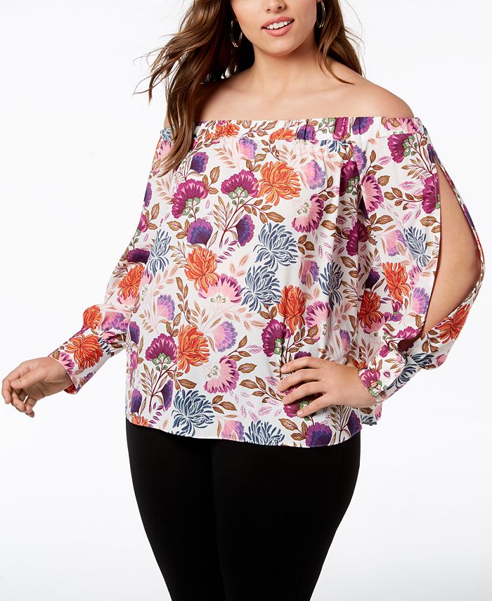 INC International Concepts I.N.C. Plus Size Off-The-Shoulder Blouse ...