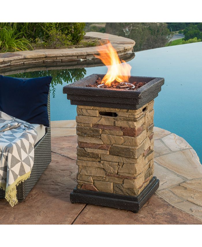 Noble House Esten Gas Fire Column - Macy's