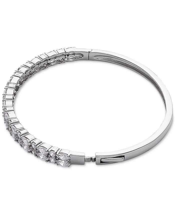 Arabella Cubic Zirconia Bangle Bracelet in Sterling Silver & Reviews ...