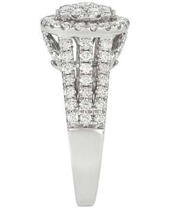 Centennial Diamond Halo Cluster Engagement Ring (1-1/2 ct. t.w.) in 14k ...