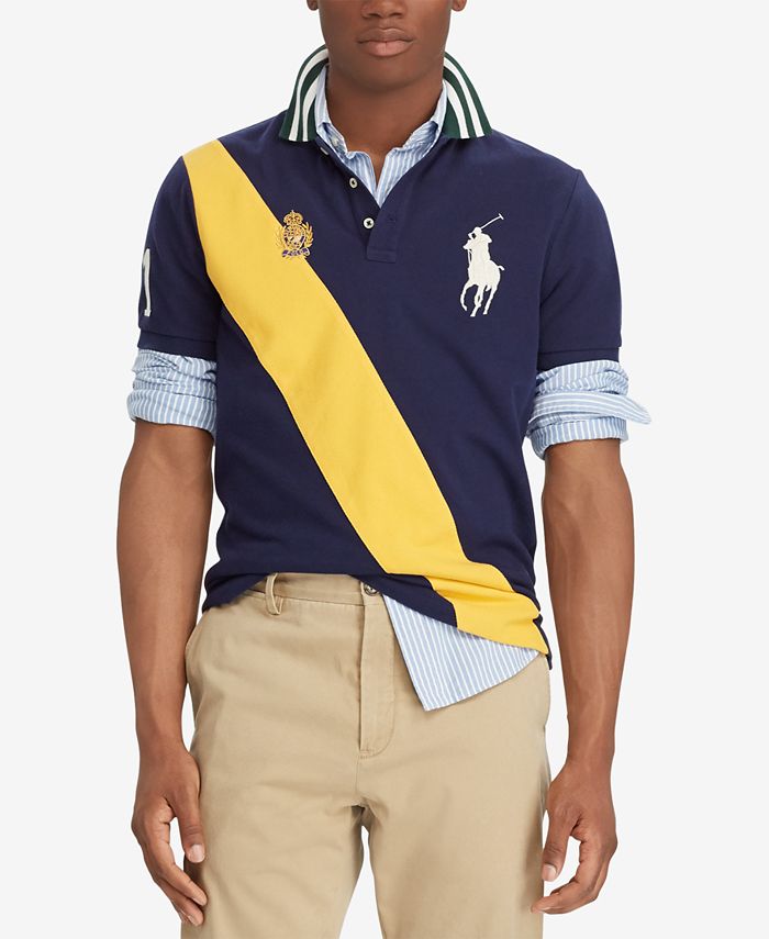 Polo Ralph Lauren Men's Big & Tall Classic Fit Mesh Cotton Polo - Macy's