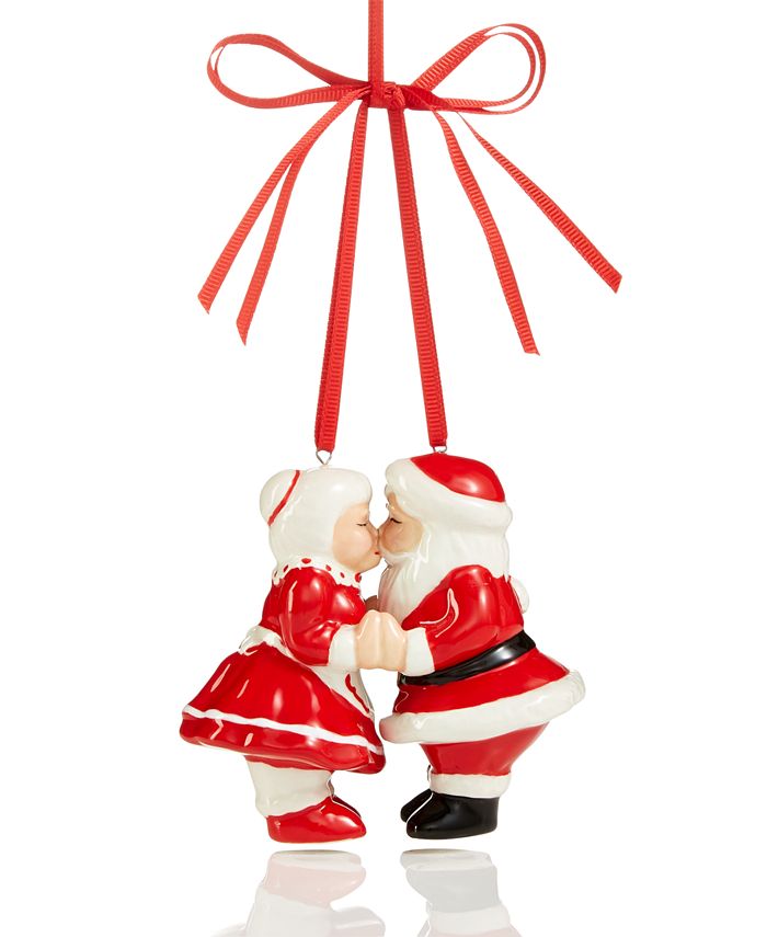 Holiday Lane Kissing Mr. & Mrs. Claus Ornament, Created for Macy's - Macy's