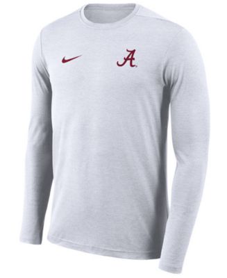 Nike Men's Alabama Crimson Tide Long Sleeve Dri-Fit Coaches T-Shirt ...