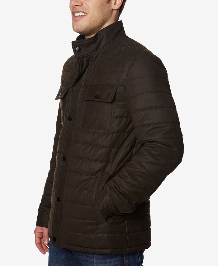 Perry Ellis Men's Quilted Microsuede Jacket - Macy's