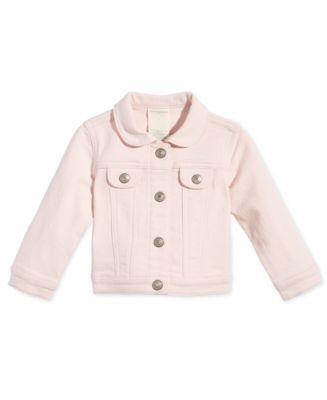First Impressions Baby Girls Pink Denim Jacket, Created for Macy's - Macy's