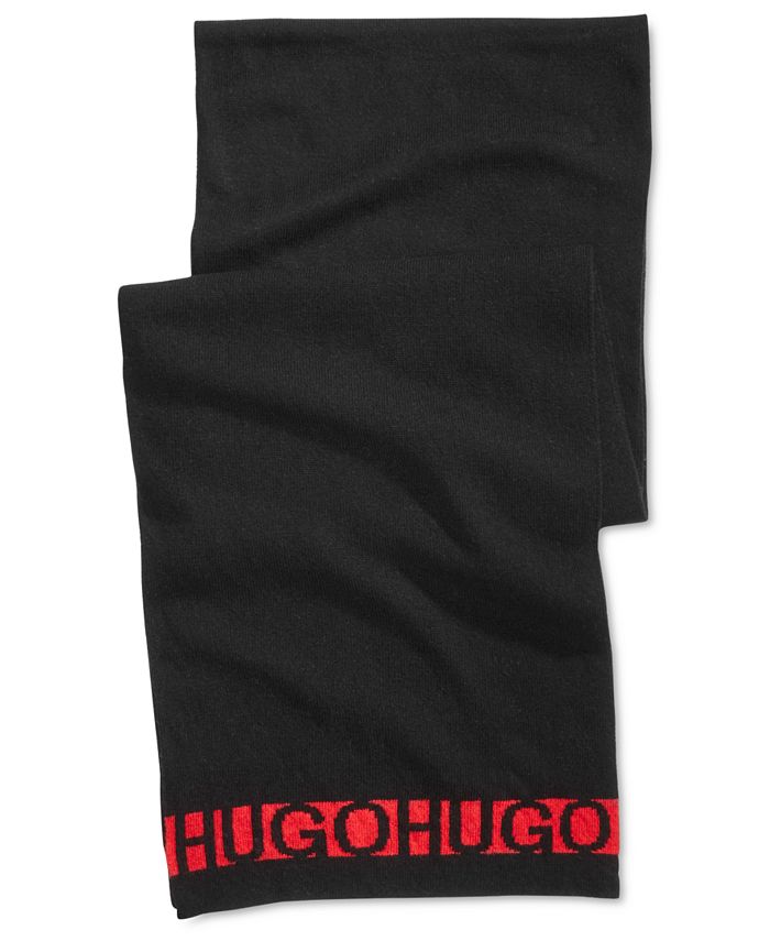 Hugo Boss Men's Knit Logo Scarf - Macy's