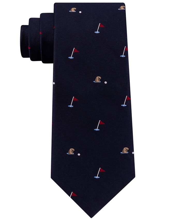 Club Room Men's Gopher & Golf Silk Tie, Created for Macy's - Macy's