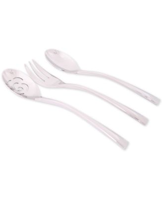 Knork Chrome Curve 3-Pc. Serving Set - Macy's