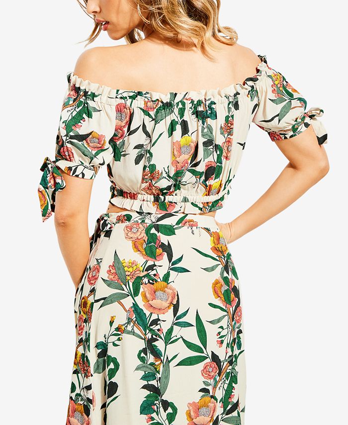 Guess Off The Shoulder Crop Top Macys